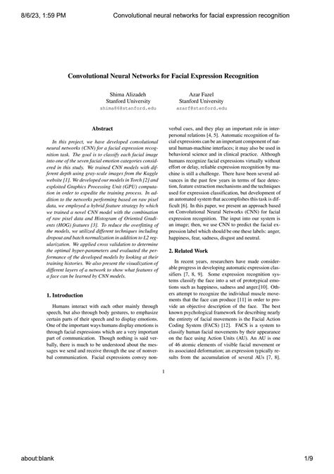 Solution Convolutional Neural Networks For Facial Expression