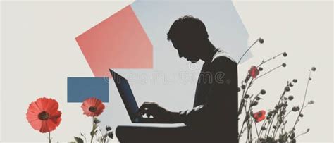 Minimalist Collage Featuring A Software Engineer Debugging Code Amidst