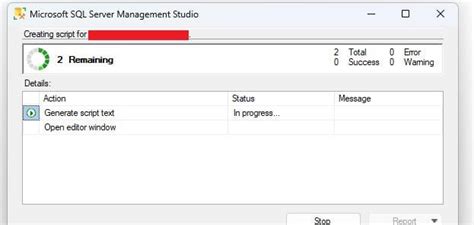 Creating Script For Dialog Box Can I Disable It Rsqlserver