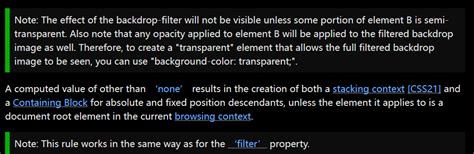 The Stacking Context Is Missing The Backdrop Filter Property · Issue