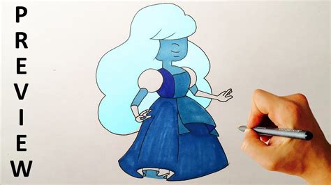 How To Draw Sapphire From Steven Universe Step By Step Drawing Lesson Preview Facedrawer