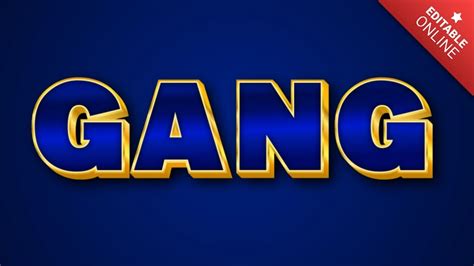 Gang Editable Royal Blue Text Effect Generator