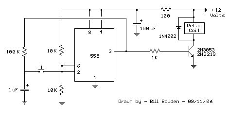 How To Build Relay Toggle Circuit Using A Timer Circuit Diagram