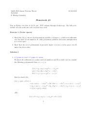 Analysis of Vector Spaces and Subspaces in Linear Systems Theory | Course Hero