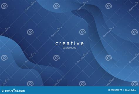 Minimal Abstract Dynamic Blue Gradient Color Fluid Liquid Wavy Shape Geometric Composition