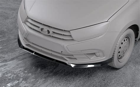 Сплиттер переднего бампера Lada Granta FL 2018- "Барс" купить по цене 2 ...