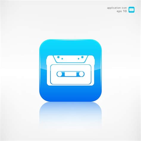 Premium Vector Compact Cassette Icon Flat Design Style