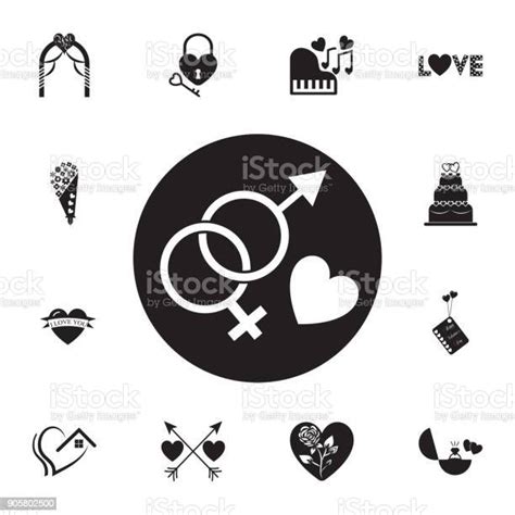 남성과 여성의 연인 아이콘입니다 발렌타인의 날 요소 아이콘의 집합입니다 사진 카메라 품질의 그래픽 디자인 컬렉션 아이콘 웹사이트