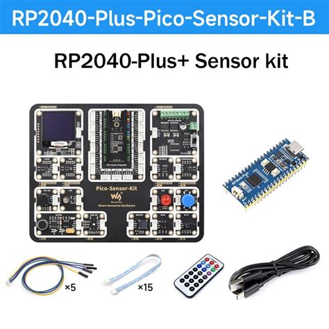 waveshare 라즈베리 파이 rp2040 plus 확장 보드 센서 모듈 키트 라즈베리 파이 pico 시리즈 마더 보드