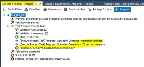 microsoft business intelligence execute windows bat file from ssis