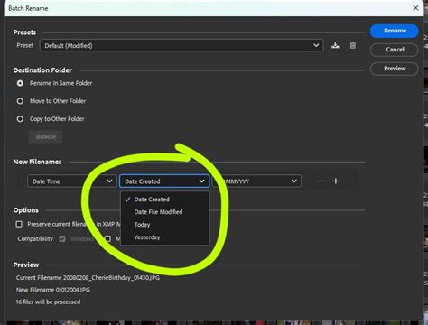 Help Batch Rename To Date Taken Adobe Product Community 13538012