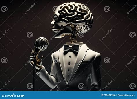 Artificial Intelligence In The Form Of A Human Brain Created With