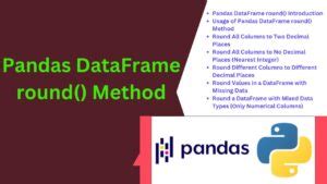 Pandas DataFrame Round Method Spark By Examples