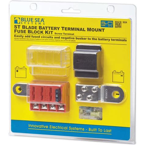 Blue Sea St Blade Battery Terminal Mount Fuse Block Kit 5024 Defender Marine