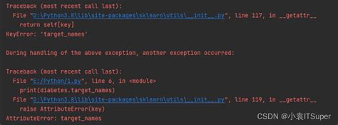 已解决（机器学习中查看数据信息报错）attributeerror target names keyerror target csdn博客