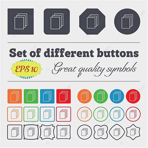 vector graphic of file duplication sign colorful and diverse collection