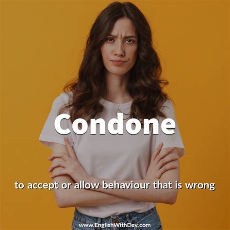 Word Of The Day Condone 🗣️kənˈdəʊn English Vocabulary Words