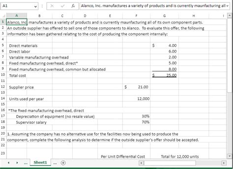 Solved Yellow Cells Need Filled Excel Formulas Only