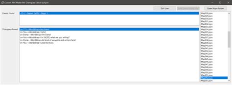 RPG Maker MV Dialogues Editor By The Circle Games Assets And Tools
