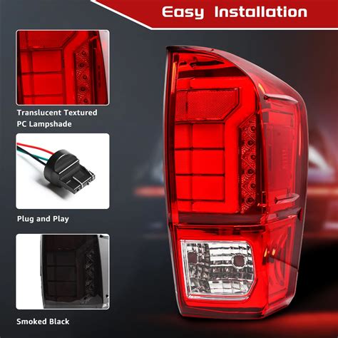 Car Taillight Assembly For Toyota Tacoma 2016 2017 2018 2019 2020 2021