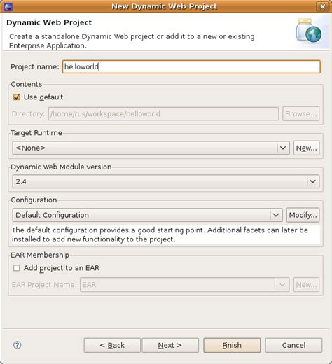 Tomcat Helloworld Servlet With Eclipse Rus
