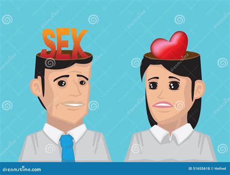 Difference Between Man S And Woman S Wants Concept Vector Illust Stock