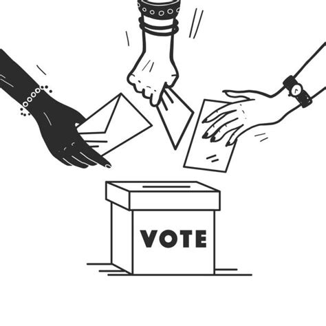 Voting Black And White Clip Art