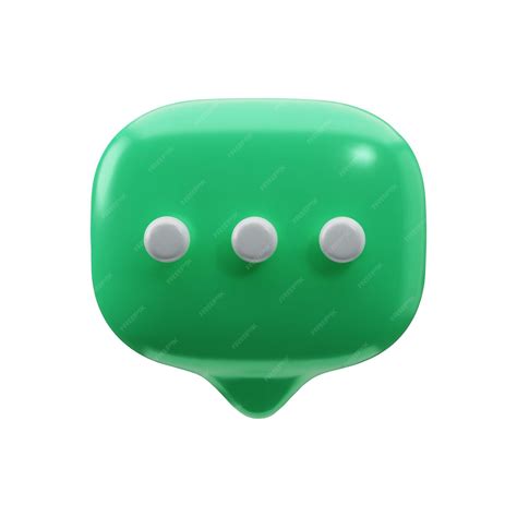 Premium Vector Vector 3d New Message Notification Concept Design Glossy Green Chat Typing