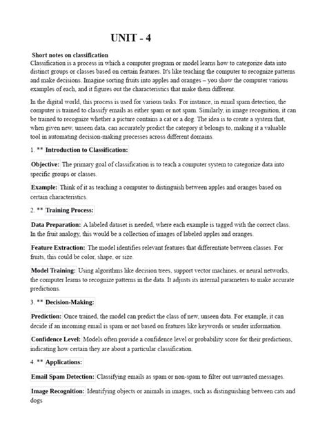 unit 4 datamining pdf statistical classification information science
