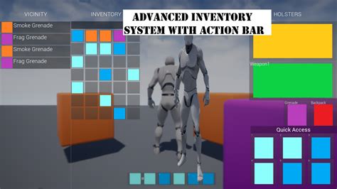 advanced drag and drop inventory system with action bar in blueprints