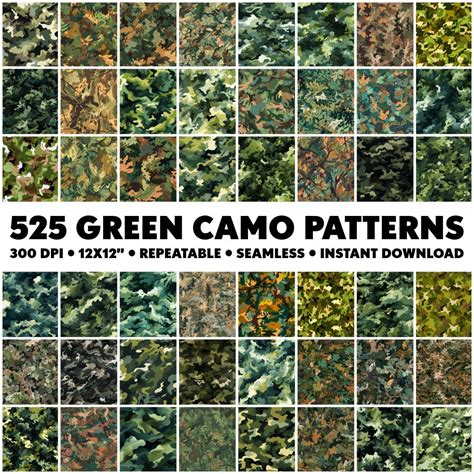 Green Hunting Camo Patterns