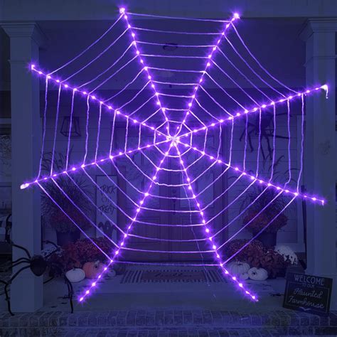 Halloween Spider Web Lights Decoration 455led Spider Webs