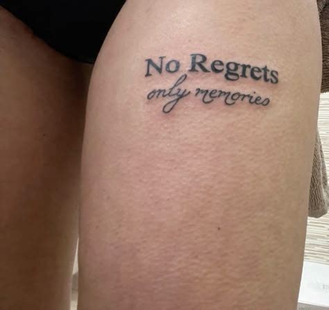 No Regrets Tattoo Ideas