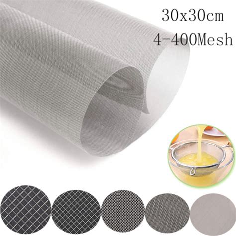 1pcs 4 400mesh 30x30cm Stainlessn Steel Mesh Filter Mesh Metal Front Repair Fixed Mesh Filter