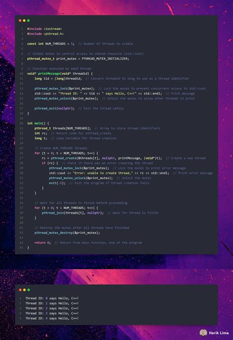 Herik Lima On Linkedin Pthread Cppthreading Parallelprogramming