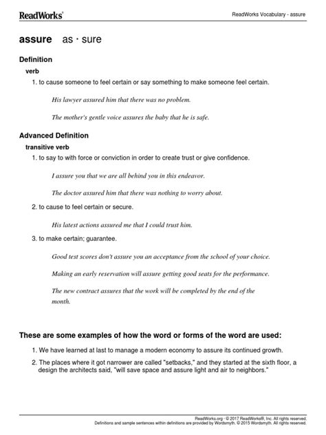Assure Definition Pdf