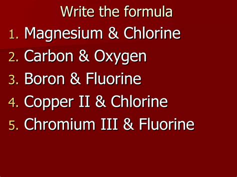 4 Binary Compounds Ppt Chemistry Science