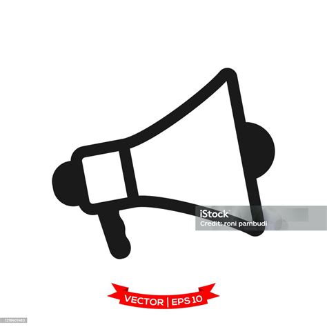 시끄러운 스피커 벡터 아이콘 트렌디 한 평면 디자인의 메가 폰 아이콘 경계 표지에 대한 스톡 벡터 아트 및 기타 이미지 경계 표지 과거 깨끗한 Istock