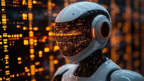 Ai Robot Automating Data Entry And Analysis In A Modern Digital