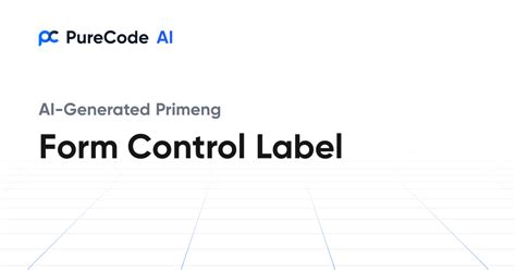 Quickly Create Primeng Form Control Label With Ai