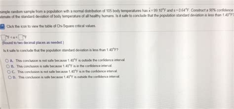 solved simple random sample from a population with a normal