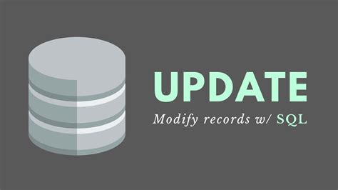 Update Statement Sql Modifying Records Youtube