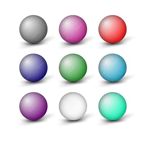 Premium Vector Illustration Of Photorealistic Vector 3d Ball Set