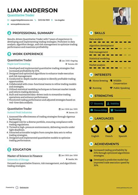 10 Quantitative Trader Resume Samples And Templates For 2025 10 Quantitative Trader Resume Samples And Templates For 2025