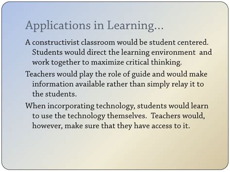 Constructivism Pptx Education