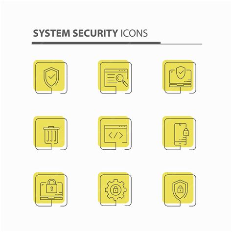 Premium Vector System Security Icons Line Style
