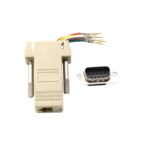 DB9 Male To RJ45 Female Modular Adapter