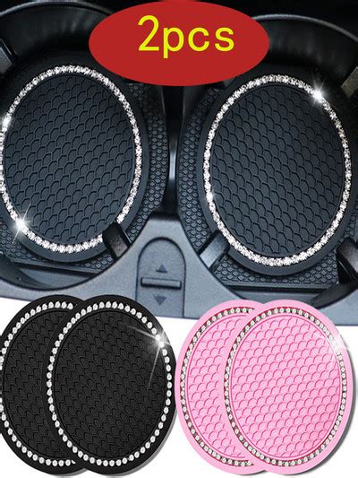 Badu Bg 2 бр Неплъзгаща се подложка за чаша за вода за кола Диамантена гумена подложка за