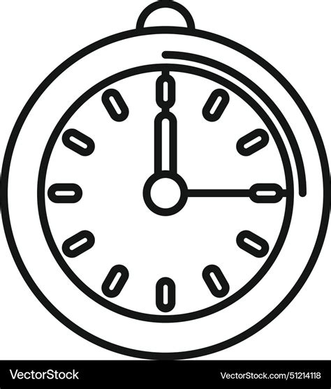 Schedule Timer Clock Icon Outline Design Vector Image