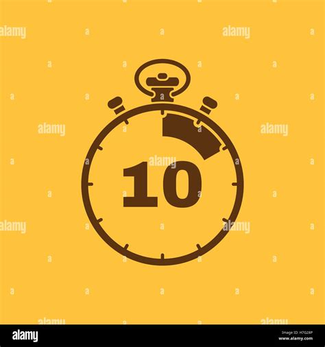 The 10 Seconds Minutes Stopwatch Icon Clock And Watch Timer Countdown Stopwatch Symbol Ui